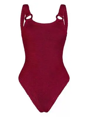 PARAMIDONNA Sophia Ring Detail Swimsuit - Red