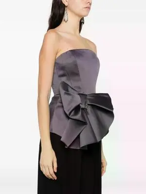 Viktor & Rolf Strapless Bustier Top With Bow Detail