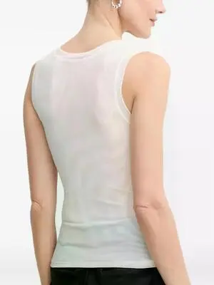 MARCIANO Aria Logo-pattern Sleeveless Top - White