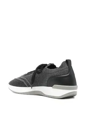 Brioni Panelled Lace-up Sneakers - Grey