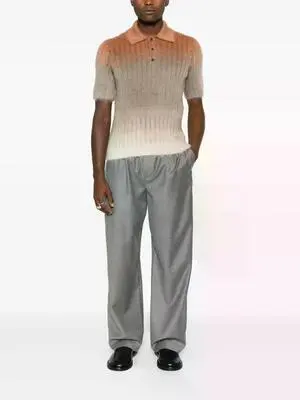 Fendi Gradient-effect Polo Shirt - Grey