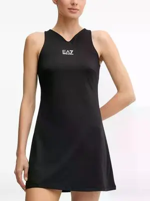 EA7 V-neck Logo-detail Shorts Set - Black