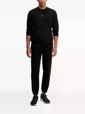 EA7 Logo-detail Crew-neck Sweatshirt