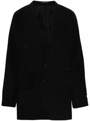 Yohji Yamamoto Single-breasted Coat - Black