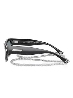 JIMMY CHOO Crystal Embellished Cat-eye Sunglasses