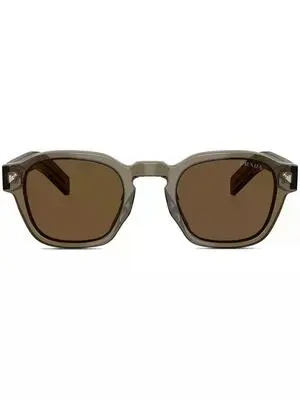 Prada Taupe Acetate Square Frame Sunglasses - Brown