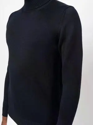 ROBERTO COLLINA Merino Wool Roll Neck Jumper - Blue