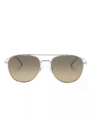 Oliver Spencer Oliver Peoples Rivetti Pilot Frame Sunglasses Silver