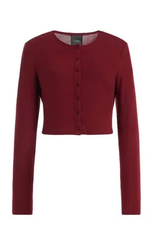 LESET Lauren Jersey Crop Cardigan Ii - Red
