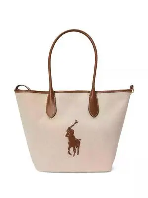 Polo Ralph Lauren Medium Bellport Tote Bag With Leather Trim - Neutrals