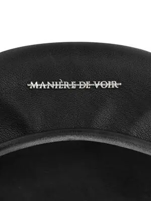 Manière De Voir Maniere De Voir Anya Faux-leather Beret Hat