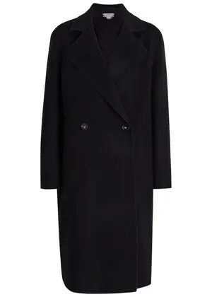 Stella McCartney Double-breasted Wool Coat - Black