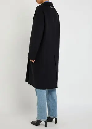 Stella McCartney Double-breasted Wool Coat - Black