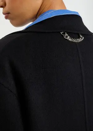 Stella McCartney Double-breasted Wool Coat - Black