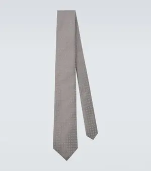 Charvet Charvet Silk Neck Tie Grey