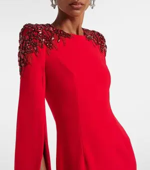 Jenny Packham Adeline Embellished Gown - Red