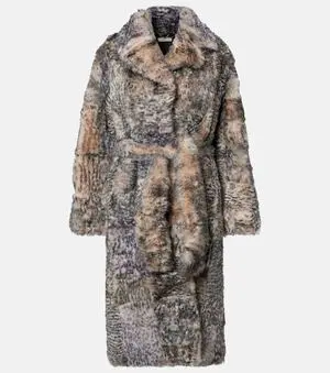 JACQUES WEI Shearling Wrap Coat - Multicoloured