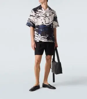 Commas Printed Linen Bowling Shirt - Multicoloured