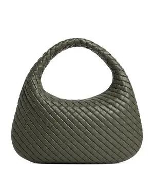 Bottega Veneta Bottega Veneta Small Leather Veneta Shoulder Bag Green