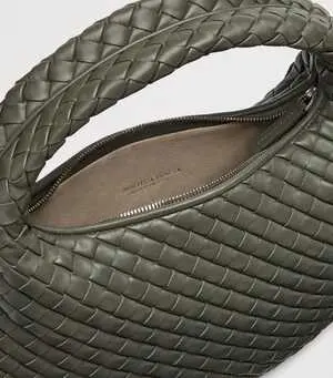 Bottega Veneta Small Leather Veneta Shoulder Bag - Green