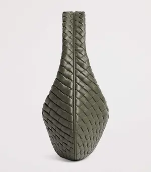 Bottega Veneta Small Leather Veneta Shoulder Bag - Green