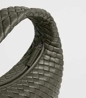 Bottega Veneta Small Leather Veneta Shoulder Bag - Green
