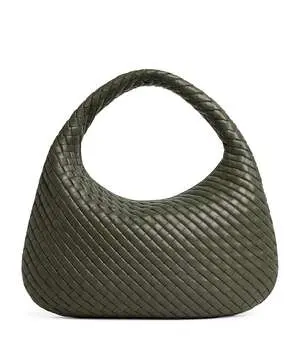 Bottega Veneta Bottega Veneta Intrecciato Leather Veneta Shoulder Bag Green
