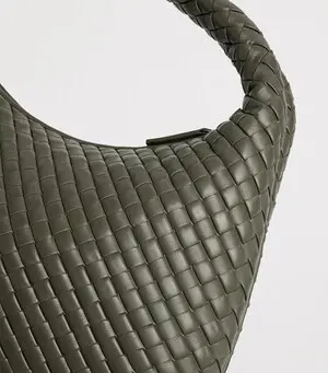 Bottega Veneta Intrecciato Leather Veneta Shoulder Bag - Green