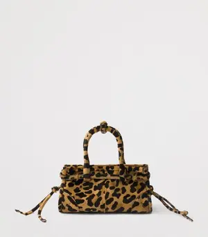 Prada Mini Leather Printed Bonnie Shoulder Bag - Neutral