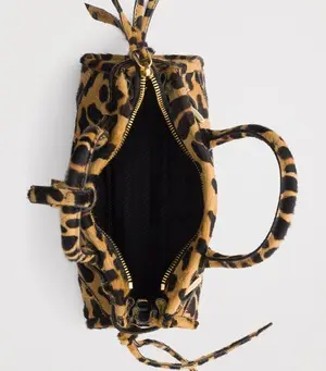 Prada Mini Leather Printed Bonnie Shoulder Bag - Neutral
