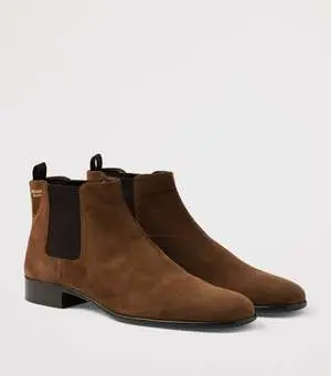 Prada Suede Chelsea Boots - Brown
