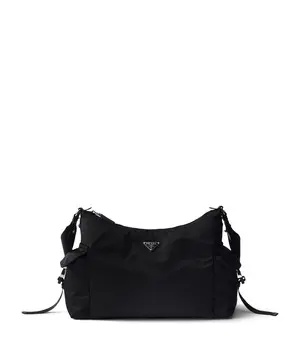 Prada Re-nylon And Leather-trim Explore Messenger Bag - Black