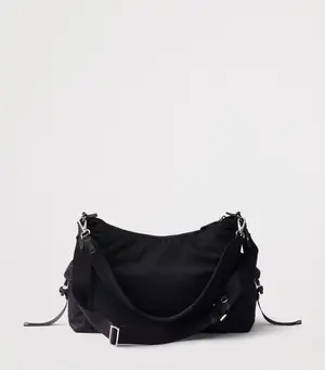 Prada Re-nylon And Leather-trim Explore Messenger Bag - Black