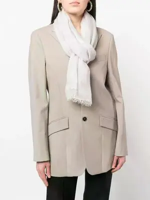 Faliero Sarti Abstract-print Frayed-edge Scarf