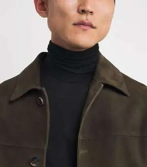 Isaia Wool-silk-cashmere Rollneck Sweater - Black
