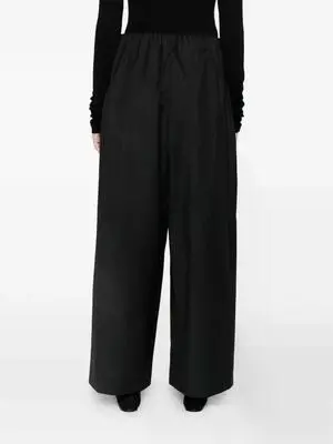 TOTEME Drawstring Waist Trousers In Dark Wool
