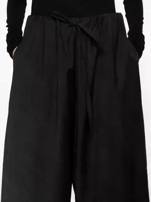 TOTEME Drawstring Waist Trousers In Dark Wool