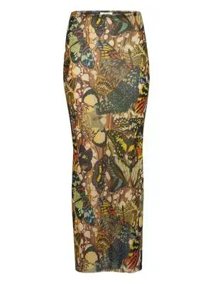 JEAN PAUL GAULTIER Printed Maxi Skirt - Neutrals