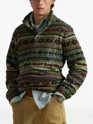 Polo Ralph Lauren Patterned Mock Neck Sweater