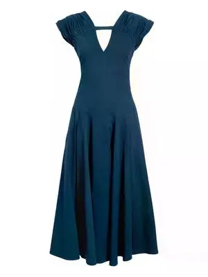 Proenza Schouler Manoela Gathered Cut-out Midi Dress - Blue