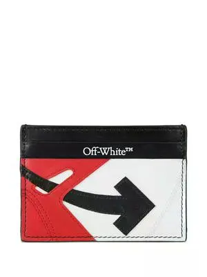 Off-White Arrow-detail Leather Cardholder - Black