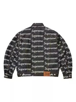 Supreme Jacquard Logo Denim Jacket