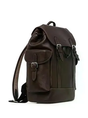 COACH Hitch Backpack With Foldover Top And Drawstring Fastening