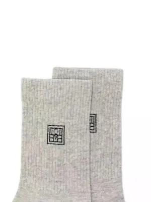 TOTEME Monogram Socks - Grey
