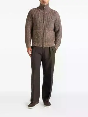 Manière De Voir Zip-fastening Cardigan - Brown