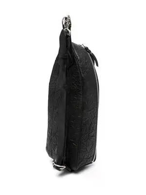 WHO DECIDES WAR Wdw Leather Messenger Bag - Black