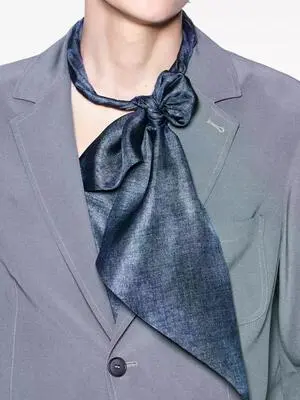 Giorgio Armani Silk Scarf - Blue