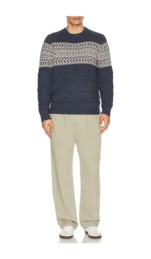 Marine Layer Textured Fair Isle Sweater