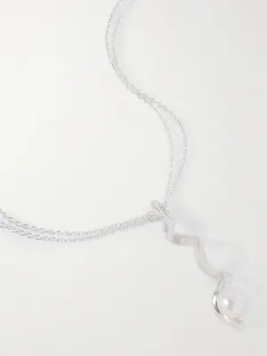 Agmes Teneille Sterling And Pearl Necklace