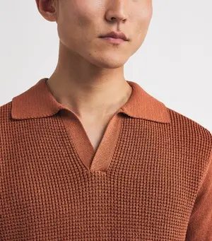Isaia Silk-cotton Knit Polo Shirt